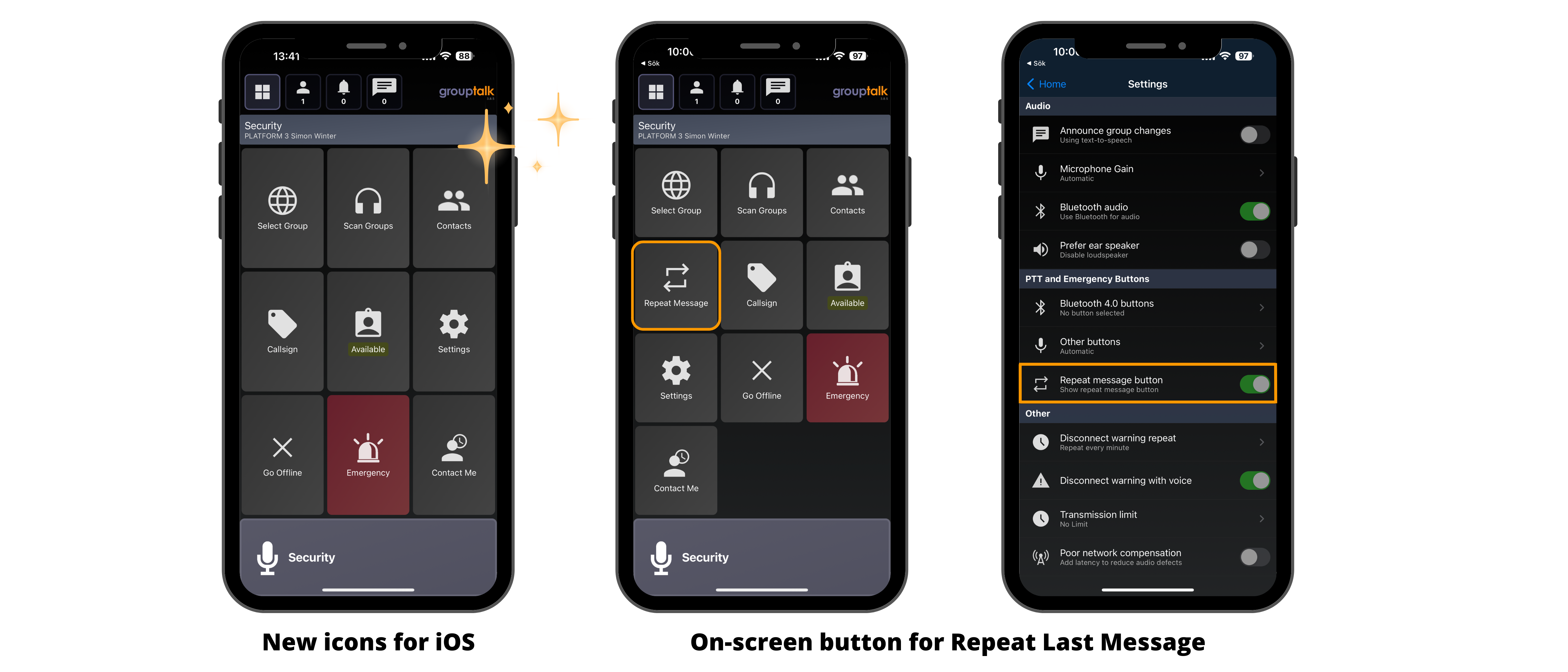 News in the GroupTalk app