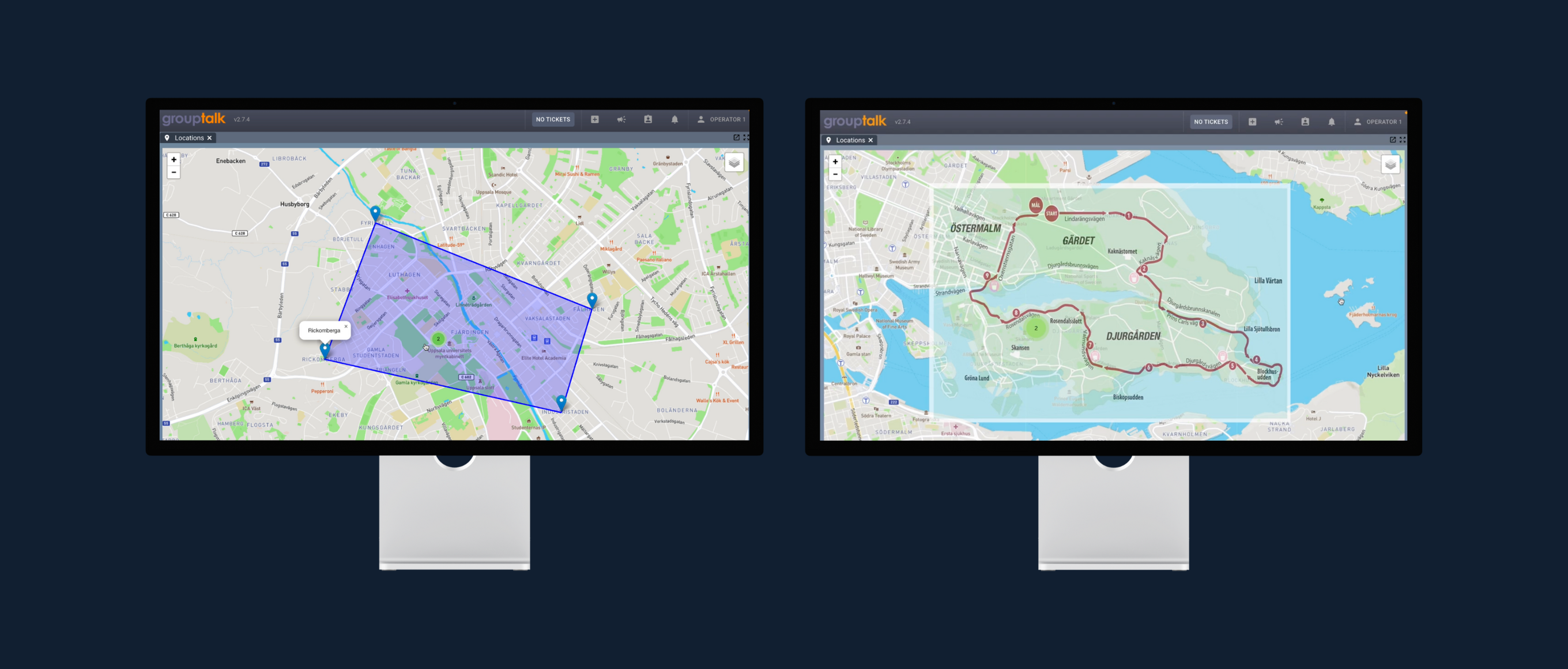 Secure operations with custom map layers in GroupTalk